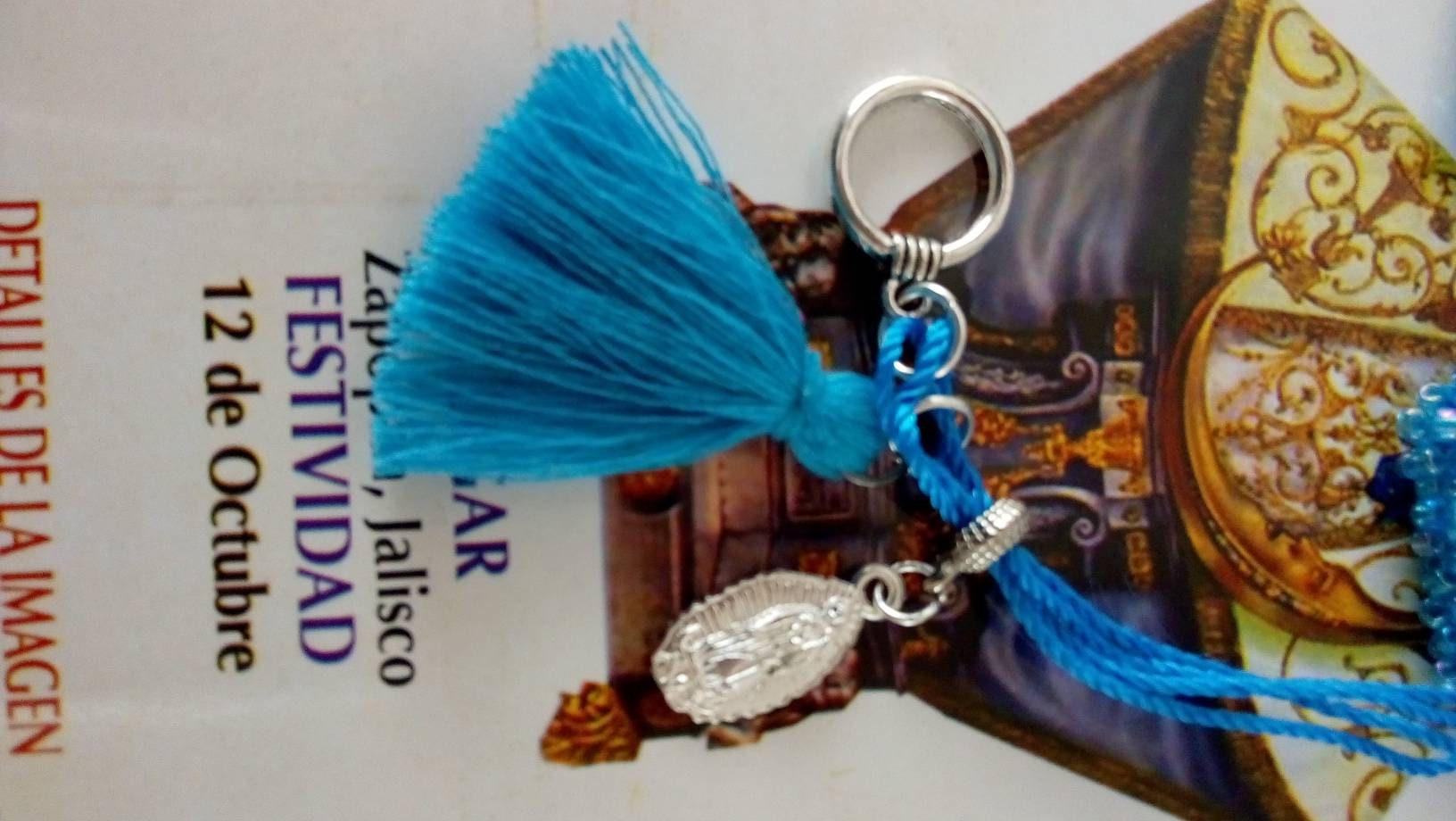 Escapulario/scapular Bracelet/blue Beaded Scapular/escapulario Bordado ...