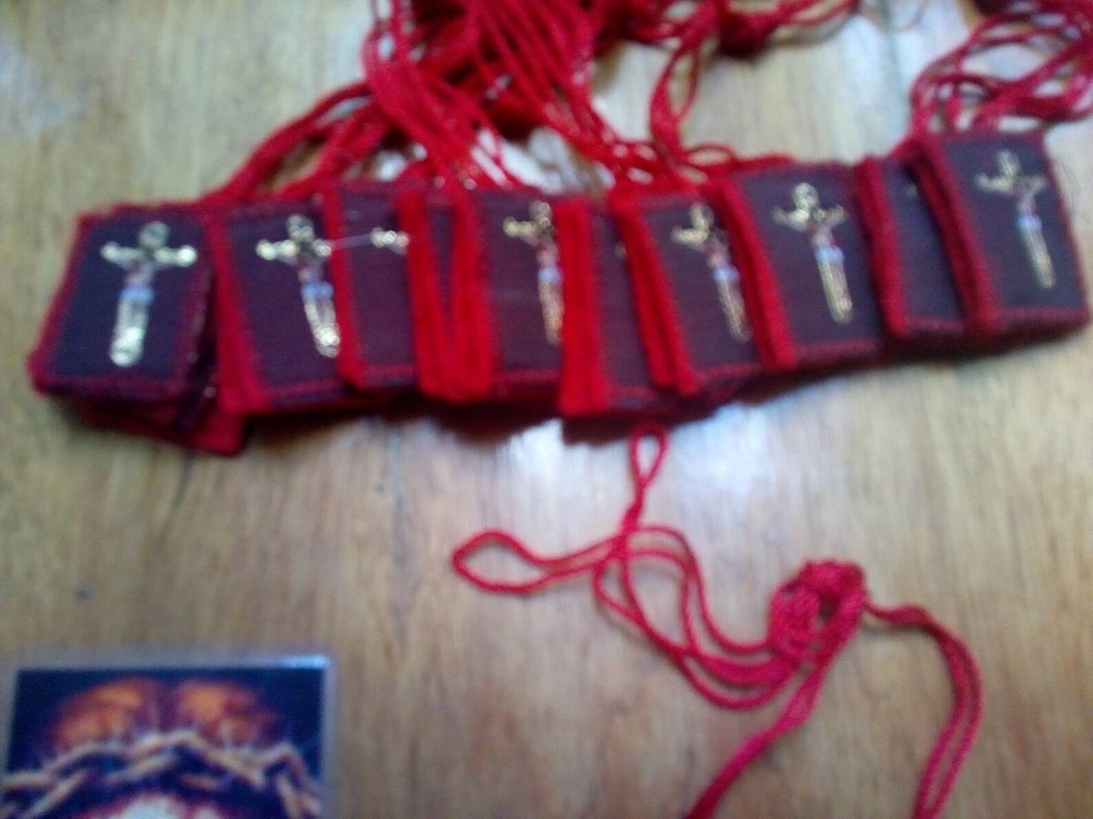 Set of 12 the Precious Blood of Jesus Scapulars Passion of Christ ...
