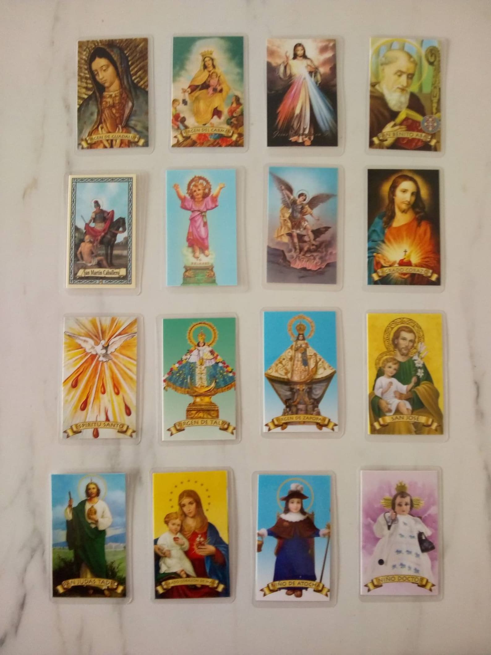 Lamenated Spanish Prayer Cards/religious Stamps/catholic - Etsy