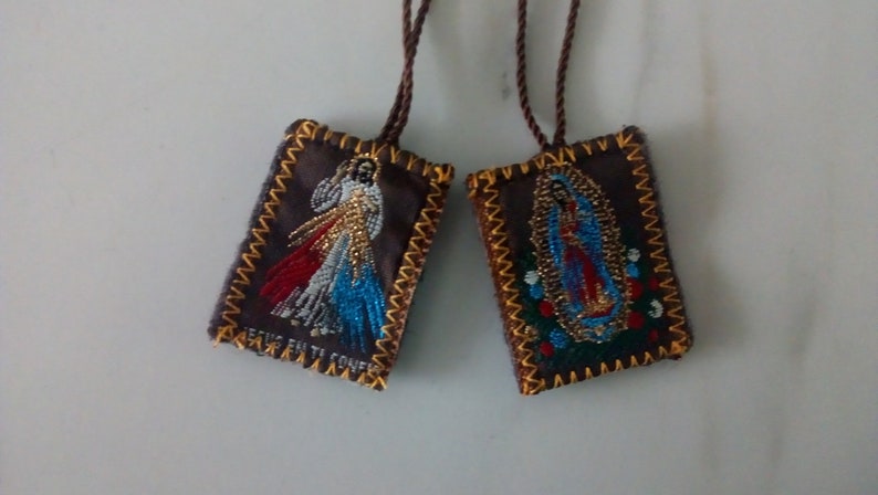 Scapular/Escapulario/Brown Scapular/Religious Scapular/Virgen | Etsy
