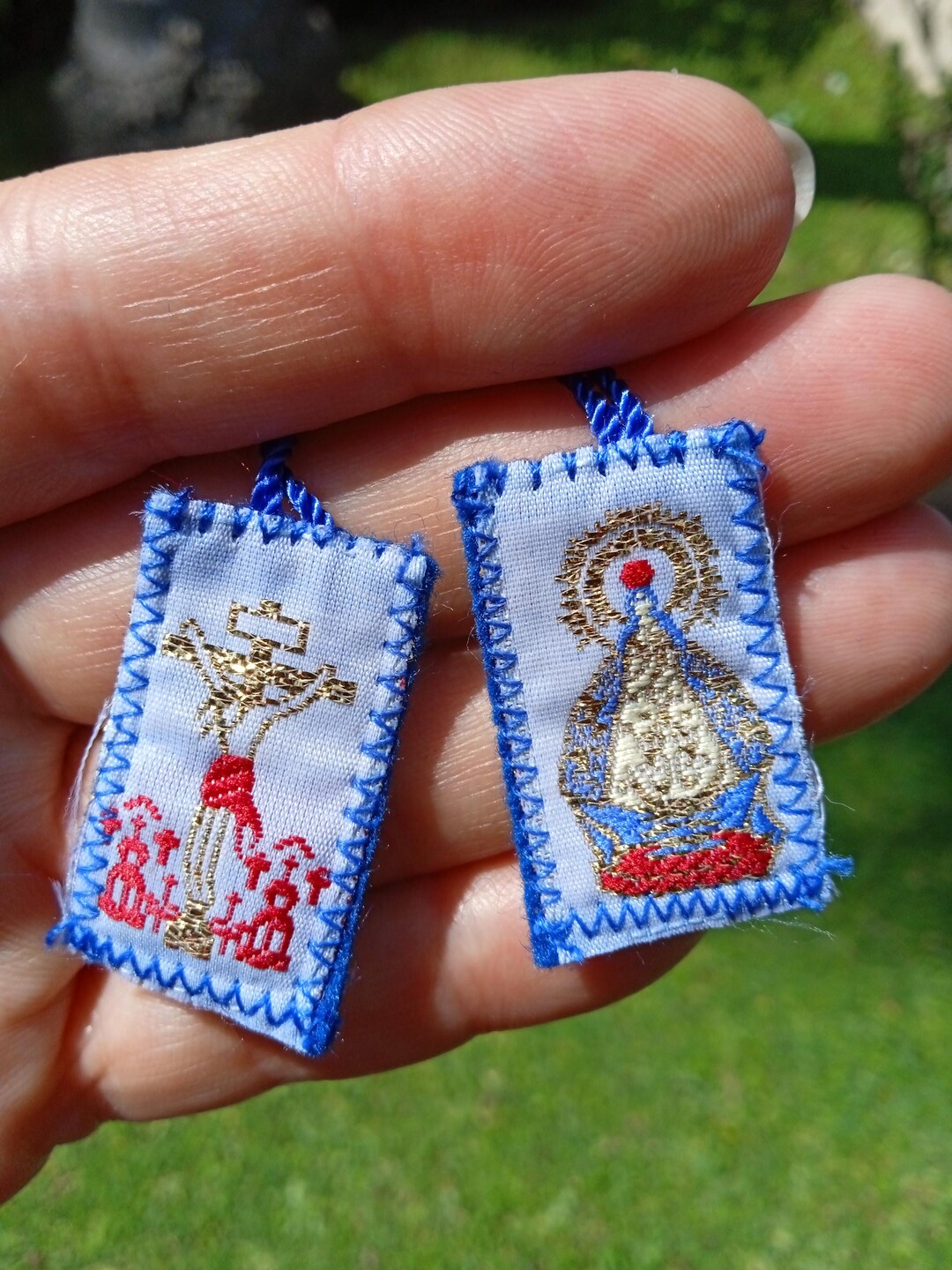 Virgen De Zapopan Scapular, Escapulario, Set of 6, Set of 12, Blue ...