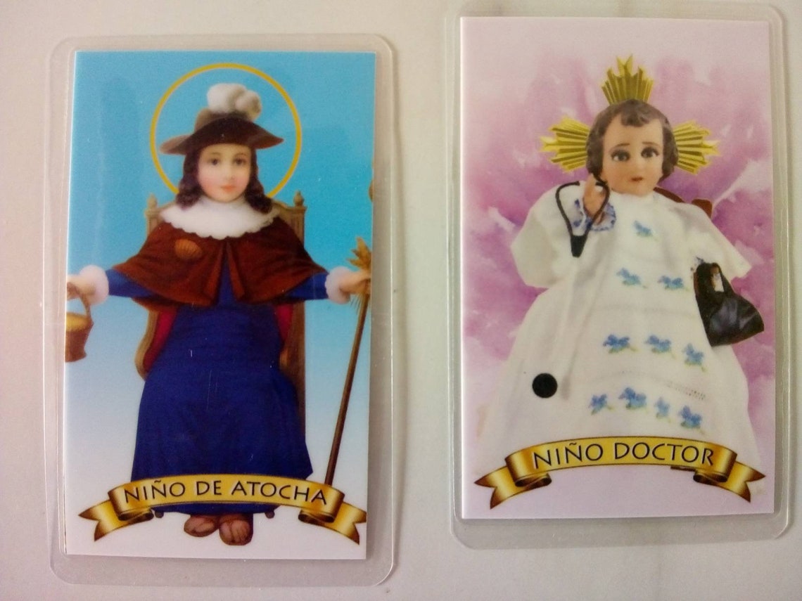 Lamenated Spanish Prayer Cards/religious Stamps/catholic - Etsy