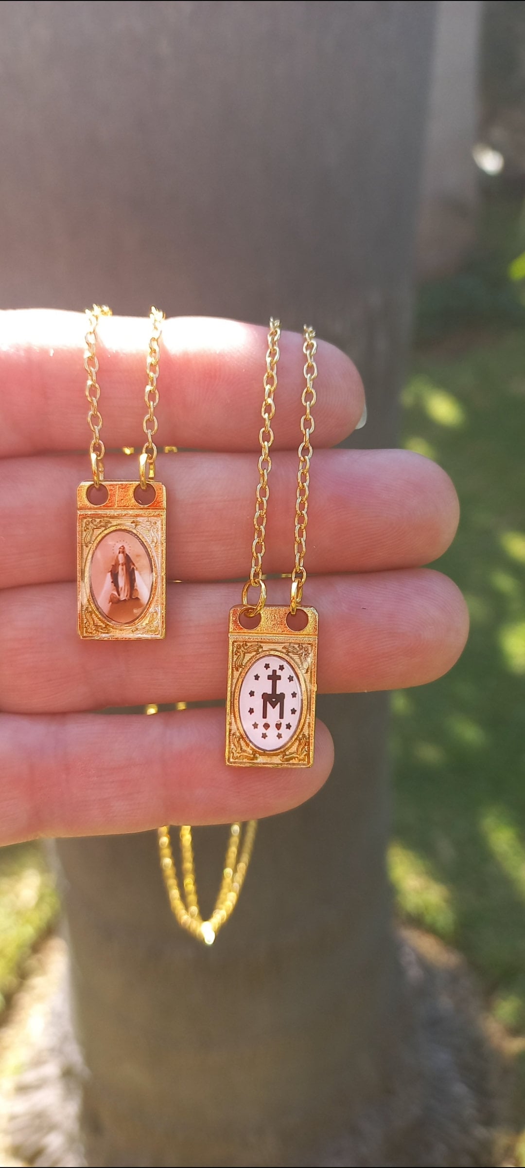 Scapular Necklace Escapulario La Milagrosa Miraculous Mary Our Lady of ...