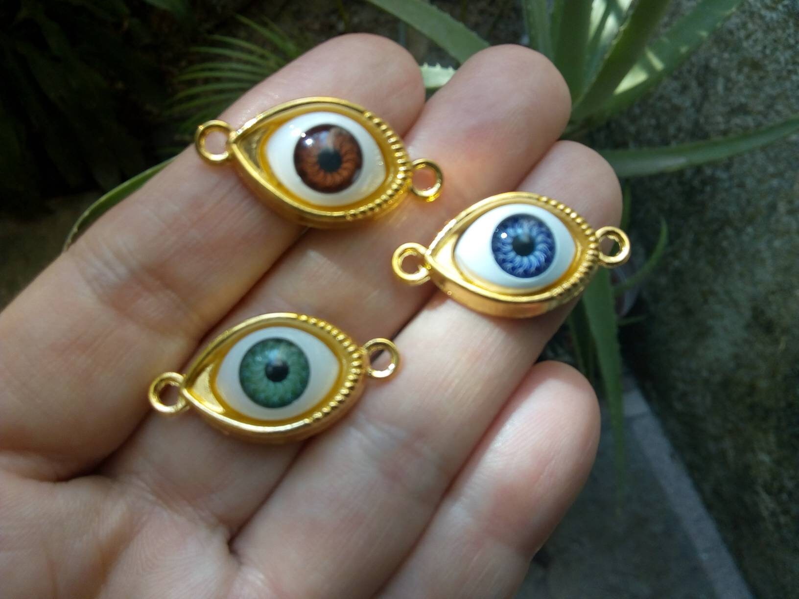 Colored Eyes Pendants Ojo Medalla Mexican Evil Eye Charm | Etsy