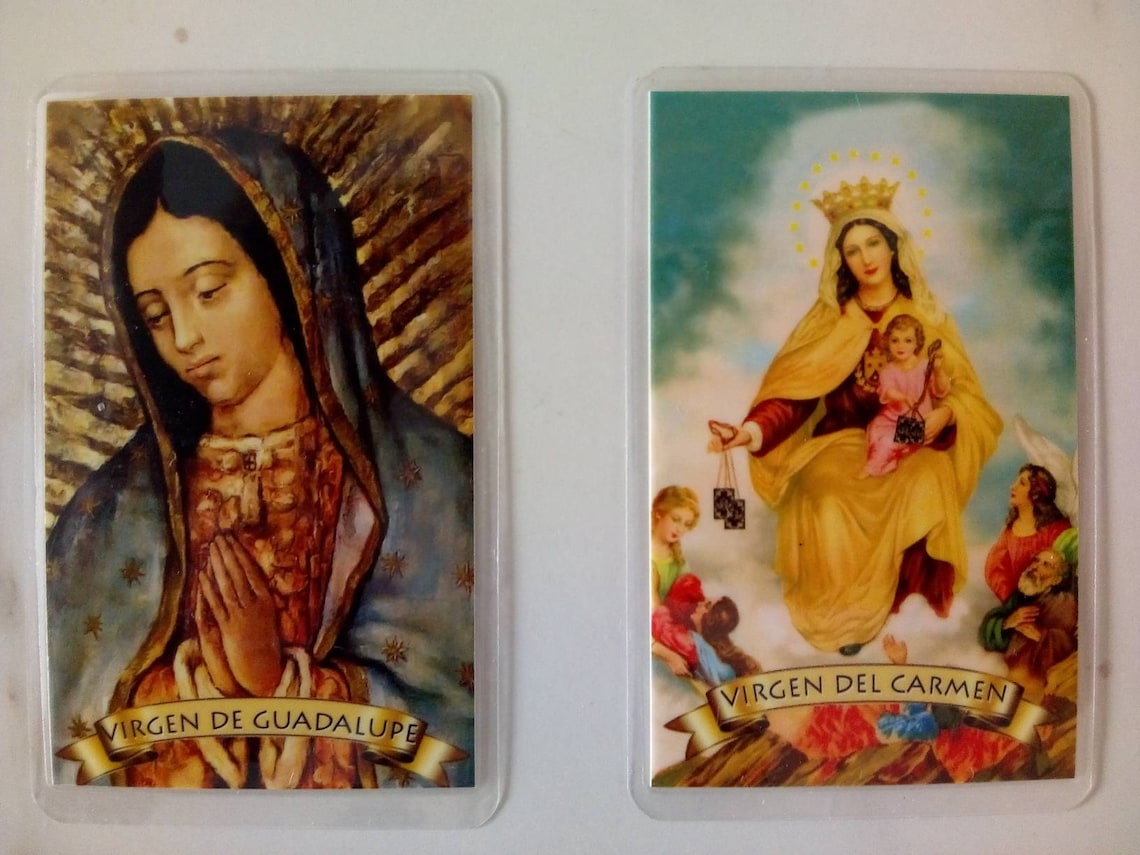 Lamenated Spanish Prayer Cards/religious Stamps/catholic - Etsy