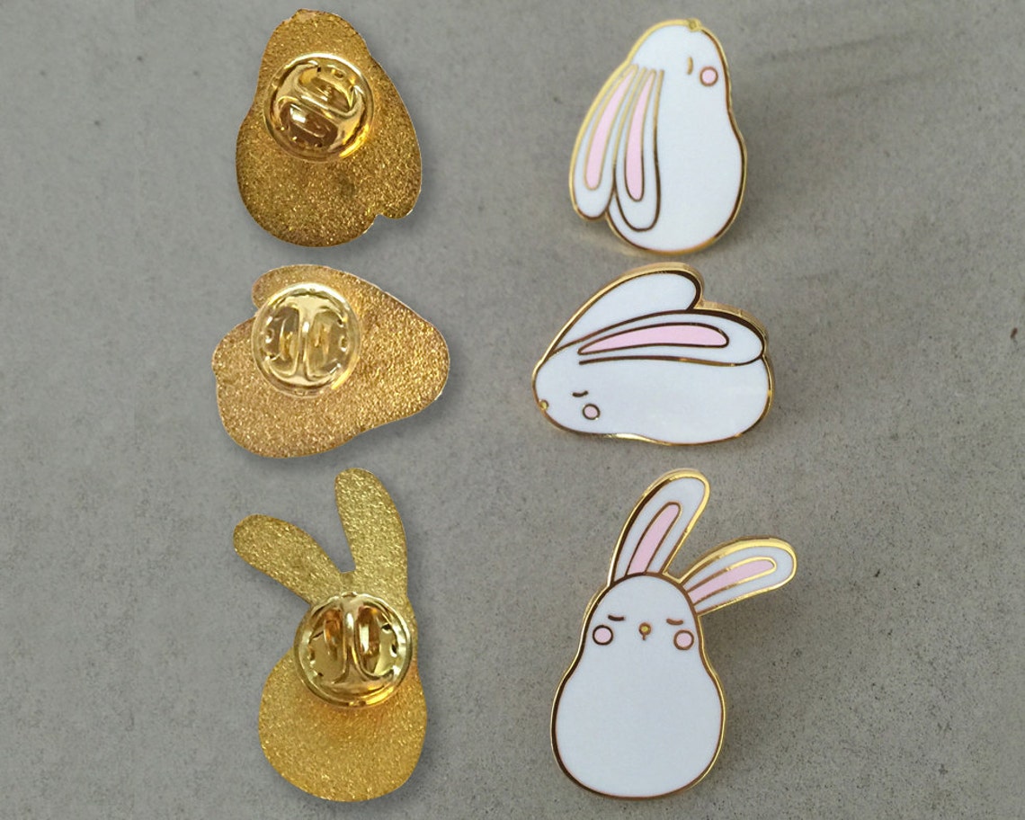 Mini Bunny Collar Pin Set - Etsy