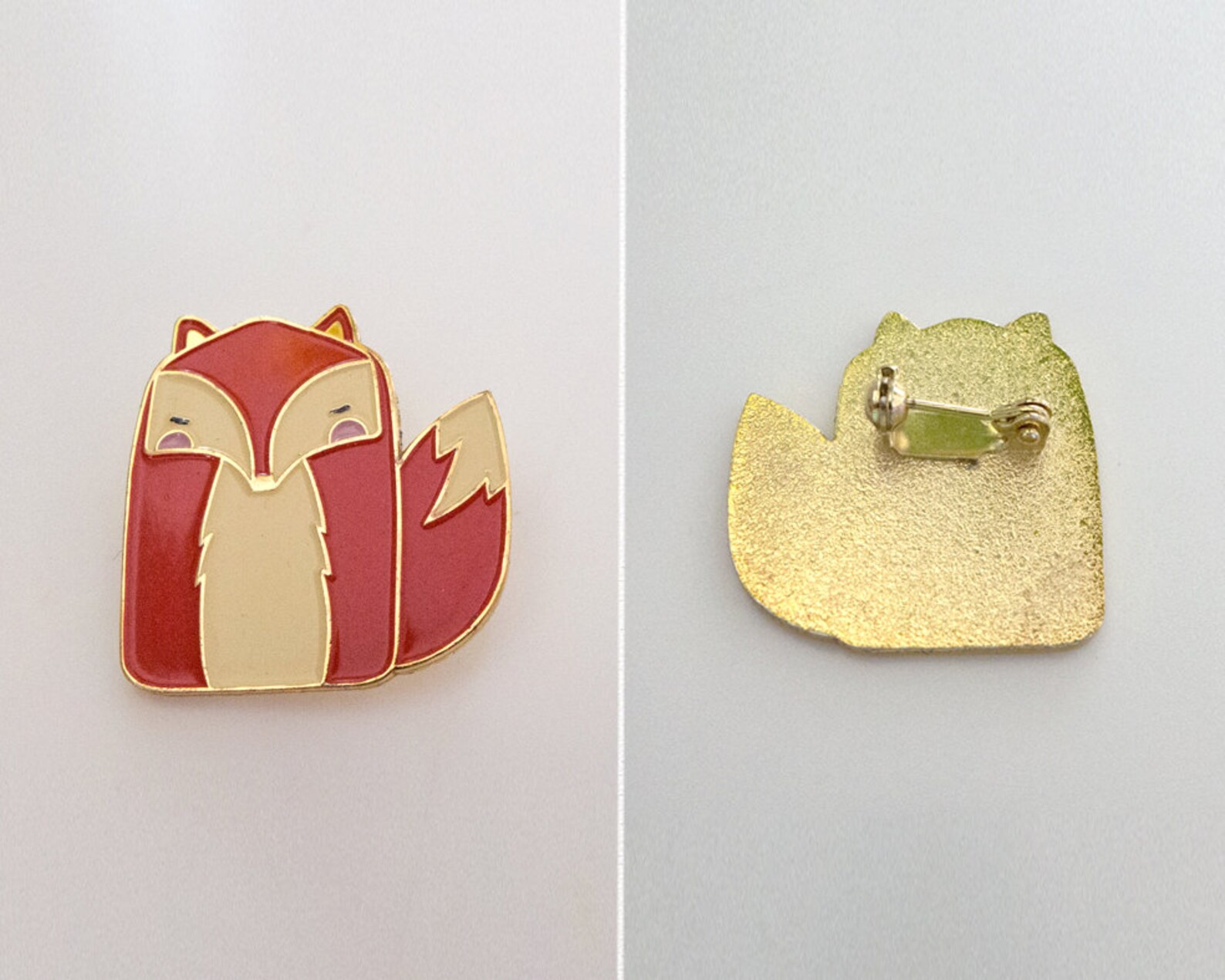 Mini Mr Fox Enamel Pin - Etsy