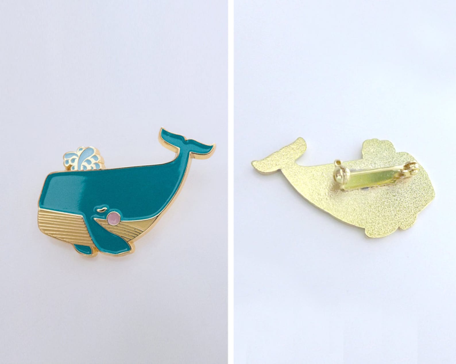 Mini Whale Enamel Pin | Etsy