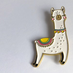 Llama Enamel Pin - Etsy