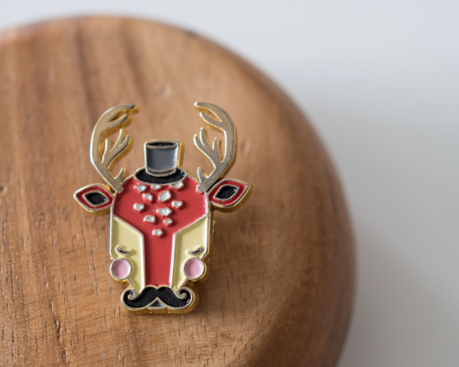 Mini Gentleman Deer Enamel Pin - Etsy