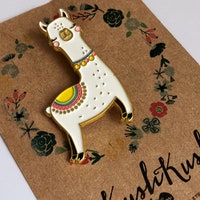 Llama Enamel Pin, Llama Art, Llama Jewelry, Llama Brooch, Llama Pin ...