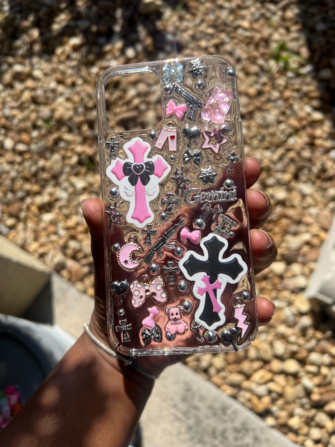 Girly Junk Phone Case Custom Name iPhone Charm Case - Etsy