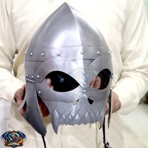 Medieval Dark Warrior Helmet of the Forgotten Realms: A Fearsome Helm ...
