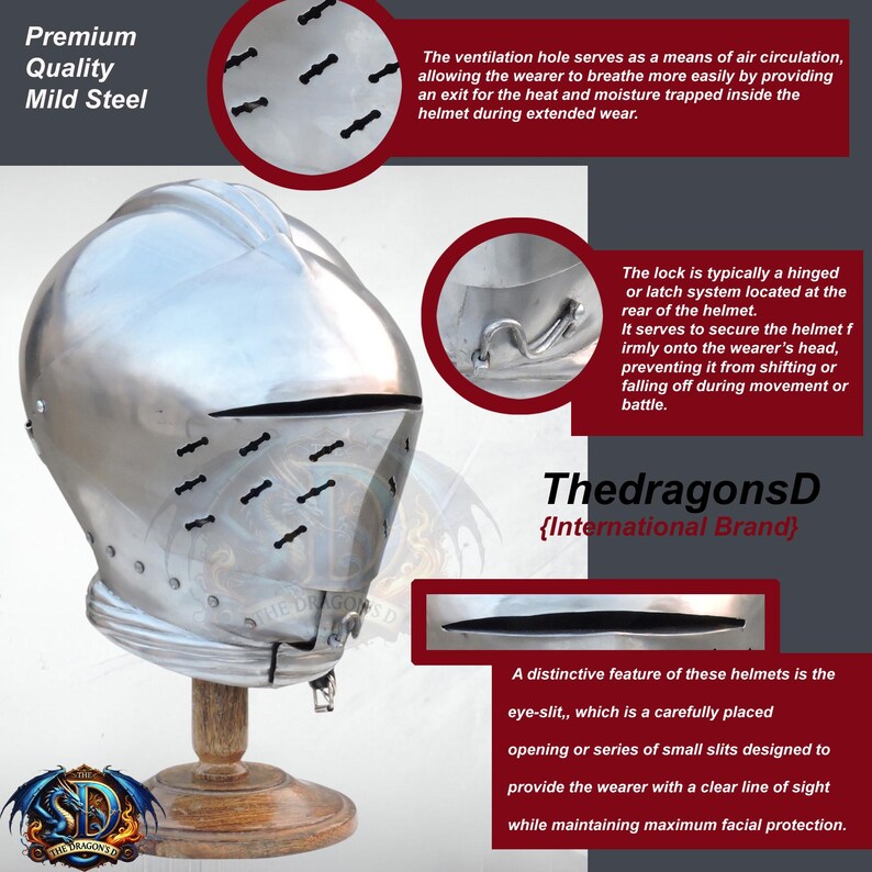 Medieval Tudor Knight's Helmet - Etsy