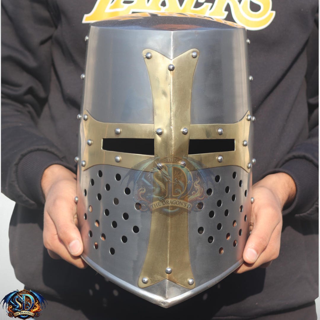 Knight Crusader Medieval Helmet Helm of the Sacred Order, Defender of ...