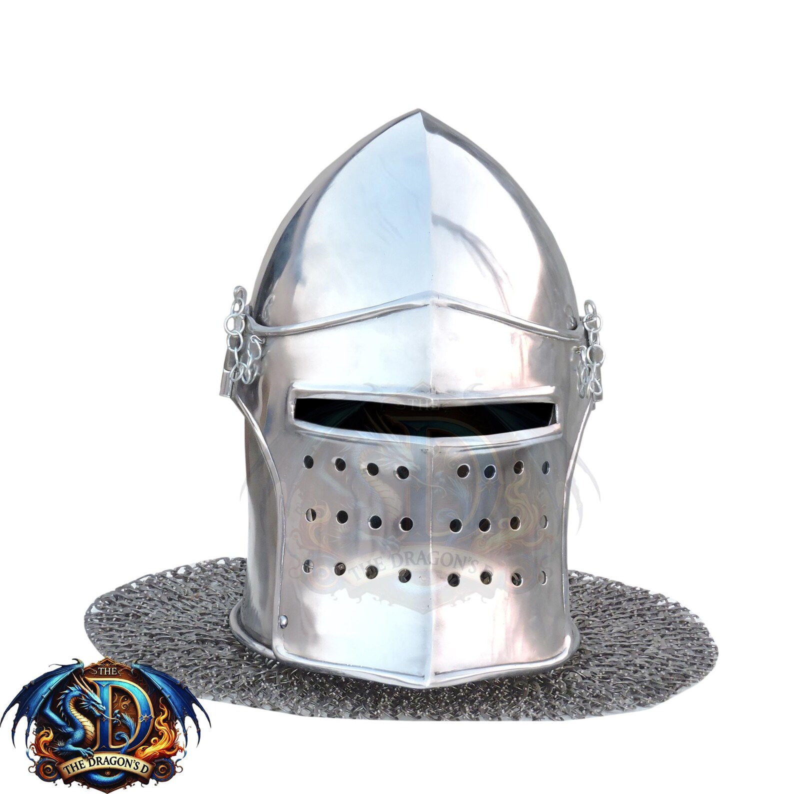 SCA Barbuta Helmet With Riveted Aventail 4130 Hardened Treated Steel - Etsy