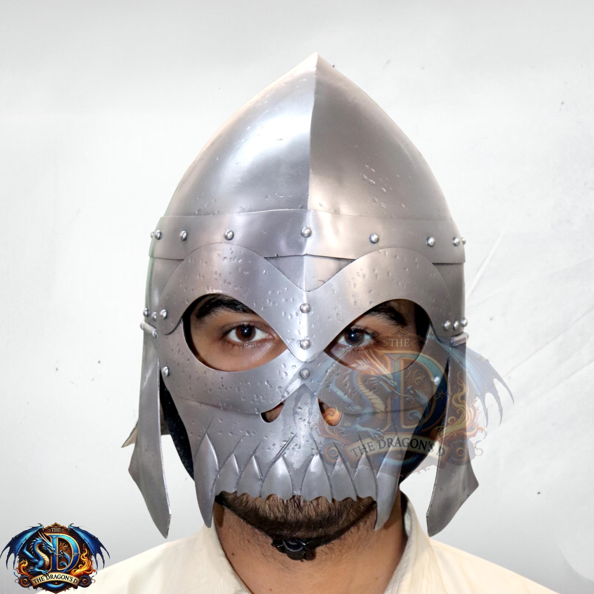 Medieval Dark Warrior Helmet of the Forgotten Realms: A Fearsome Helm ...