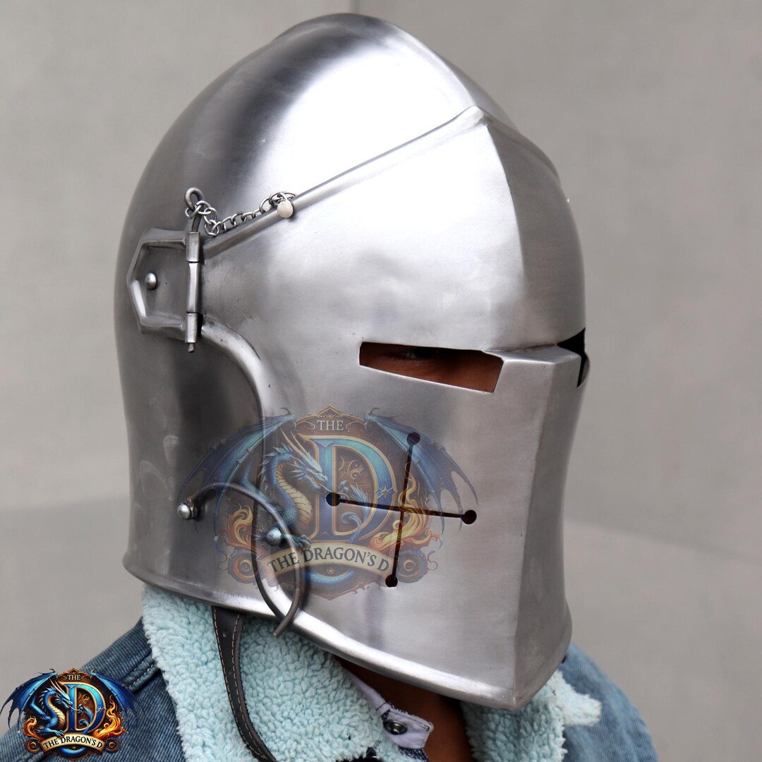 Defender's Visor Barbuta Helmet - Etsy
