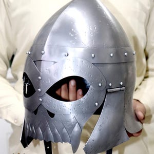 Medieval Dark Warrior Helmet of the Forgotten Realms: A Fearsome Helm ...
