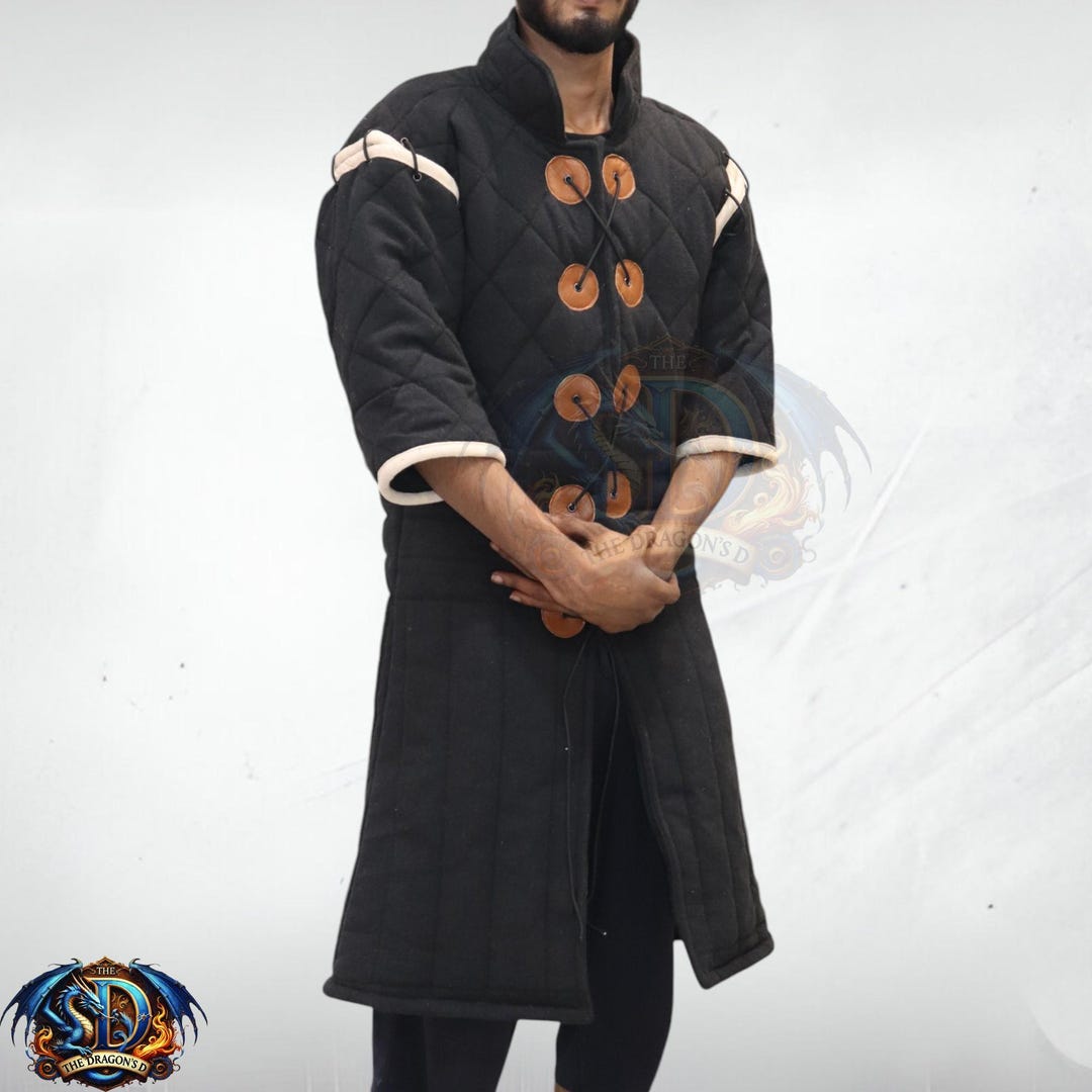 Free Tailoring! Thick Padded Gambeson Half Sleeve, Thick Armor ...
