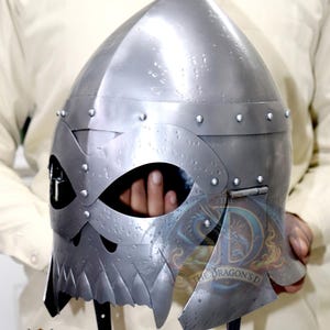 Medieval Dark Warrior Helmet of the Forgotten Realms: A Fearsome Helm ...