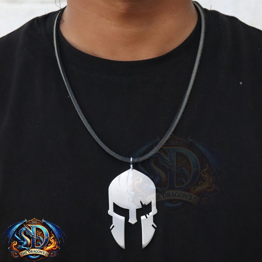Vintage King Spartan Necklace Stainless Steel Ancient Greek Warrior ...