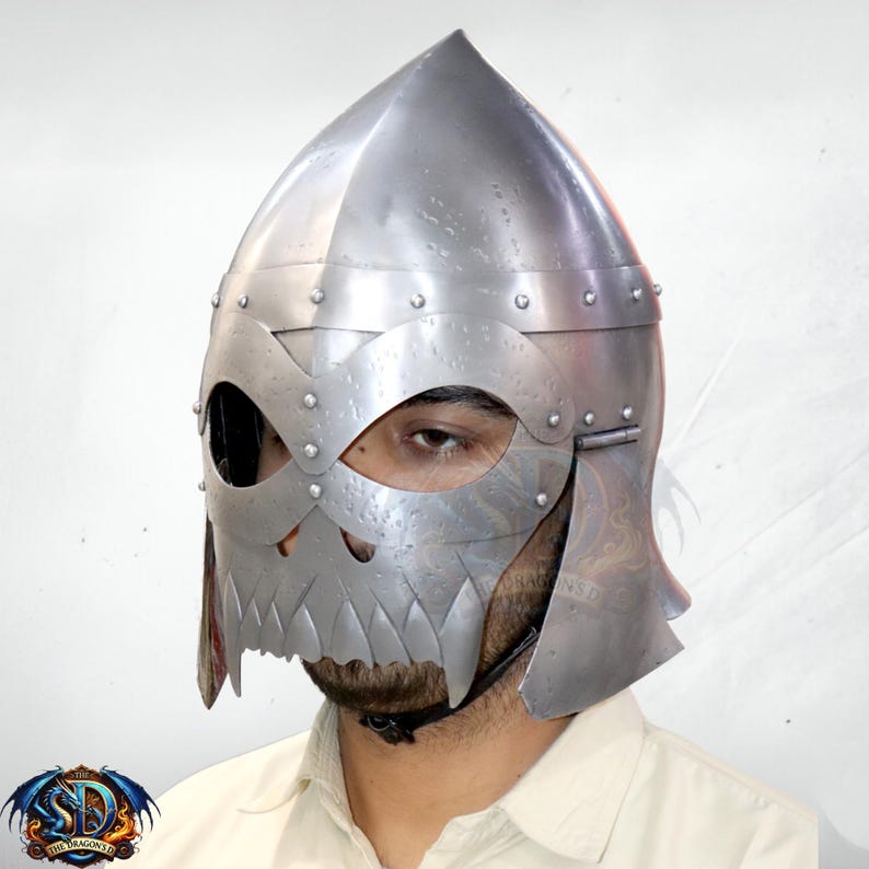 Medieval Dark Warrior Helmet of the Forgotten Realms: A Fearsome Helm ...
