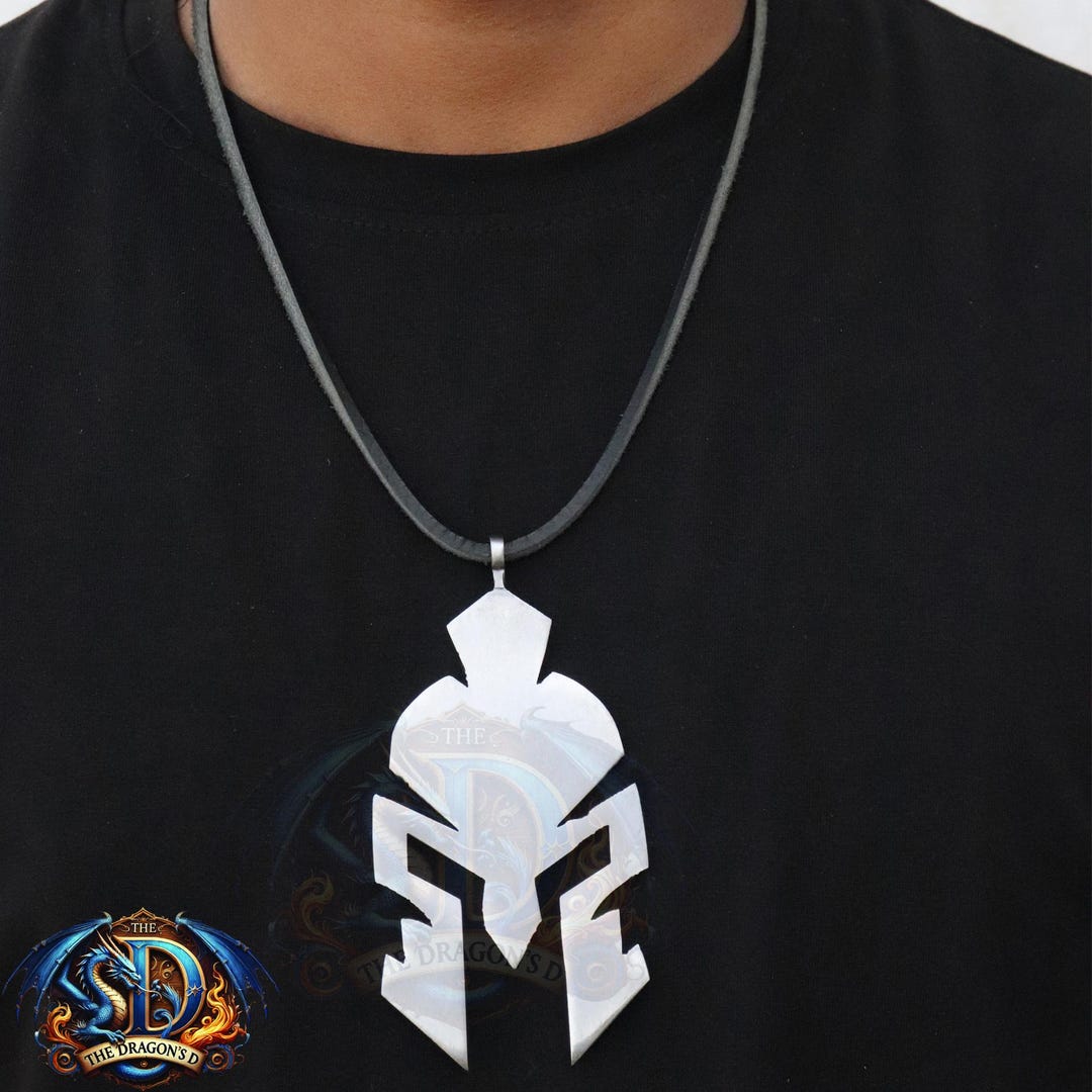 Vintage King Spartan Necklace Stainless Steel Ancient Greek Warrior ...