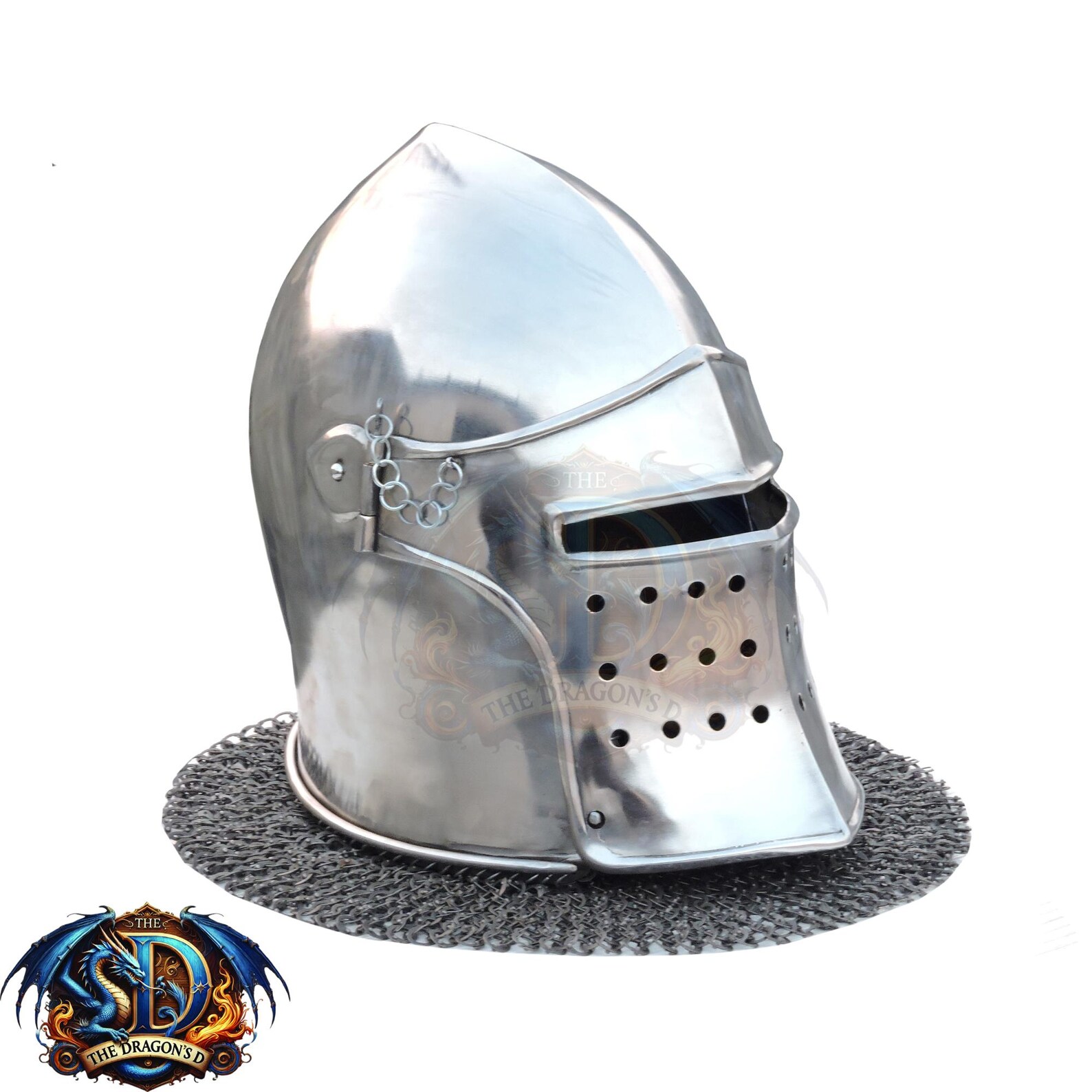 SCA Barbuta Helmet With Riveted Aventail 4130 Hardened Treated Steel - Etsy
