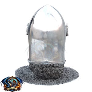 SCA Barbuta Helmet With Riveted Aventail 4130 Hardened Treated Steel - Etsy