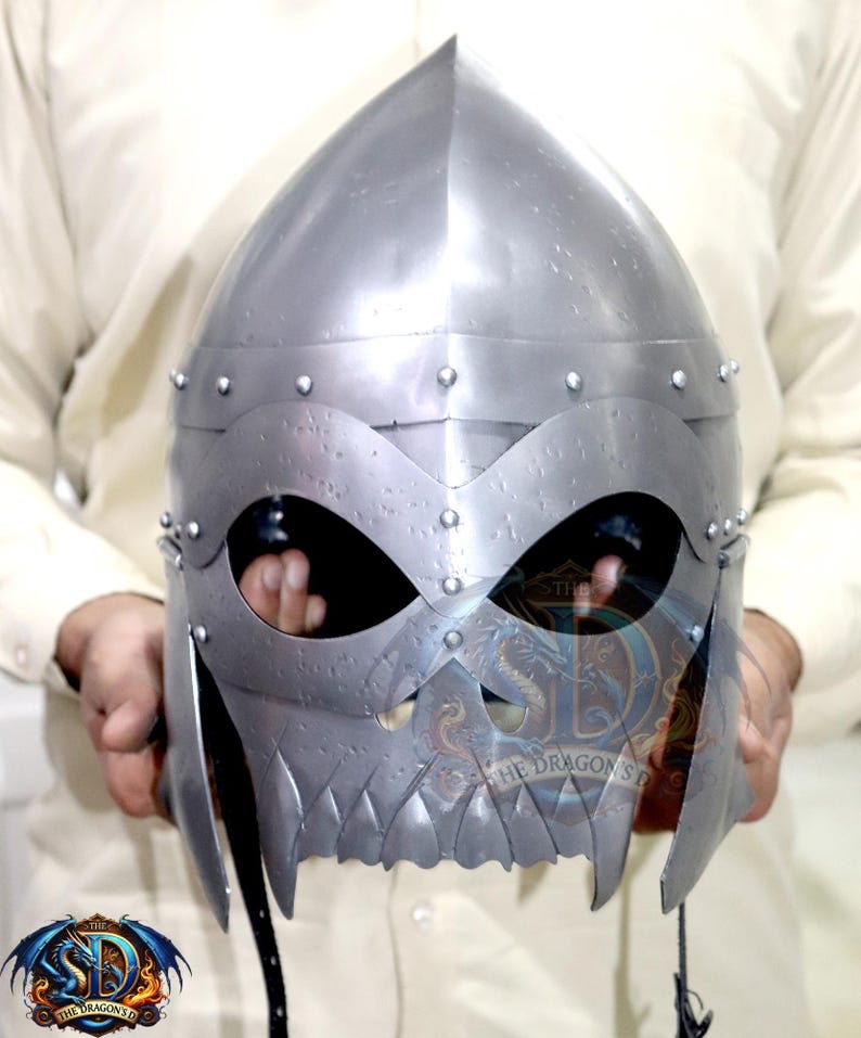 Medieval Dark Warrior Helmet of the Forgotten Realms: A Fearsome Helm ...