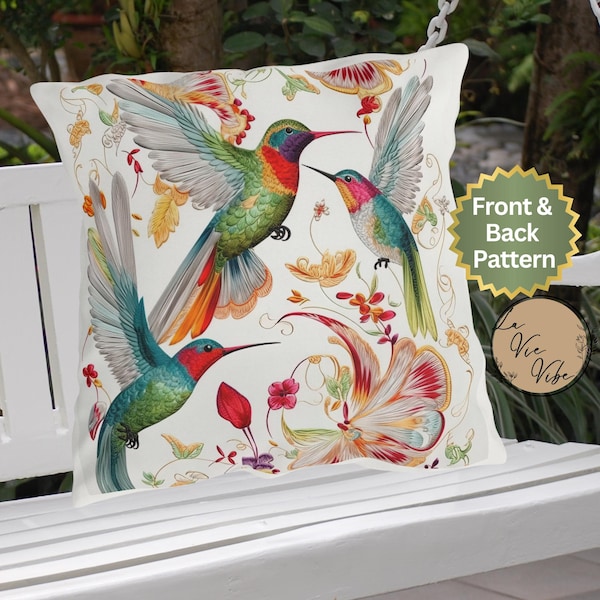 Hummingbird Pillow - Etsy