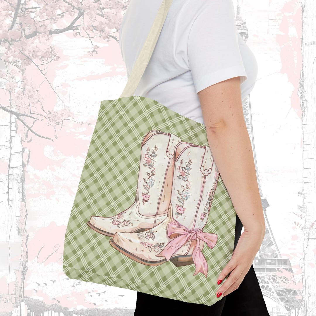 Cowgirl Boots With Bow Tote, Coquette Bow, French Country, Coquette ...