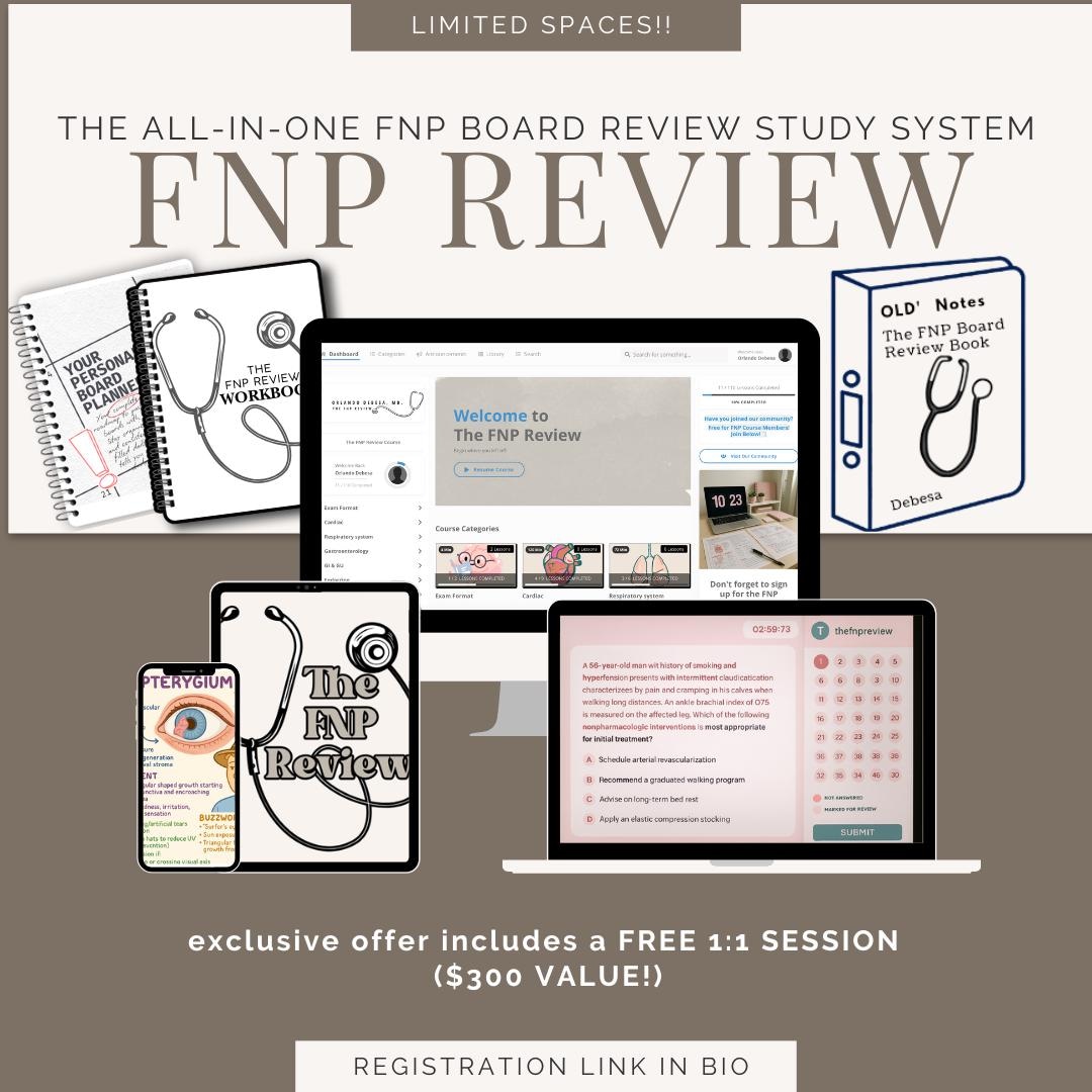 The All-in-one FNP Board Review Study Guide Course - Etsy