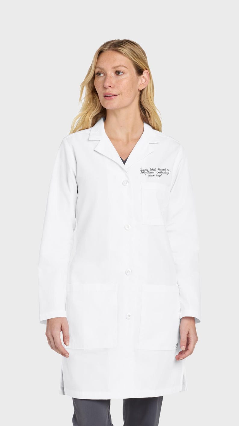 Custom Medical Lab Coat | Embroidery White Coat | FNP | Physician - Etsy