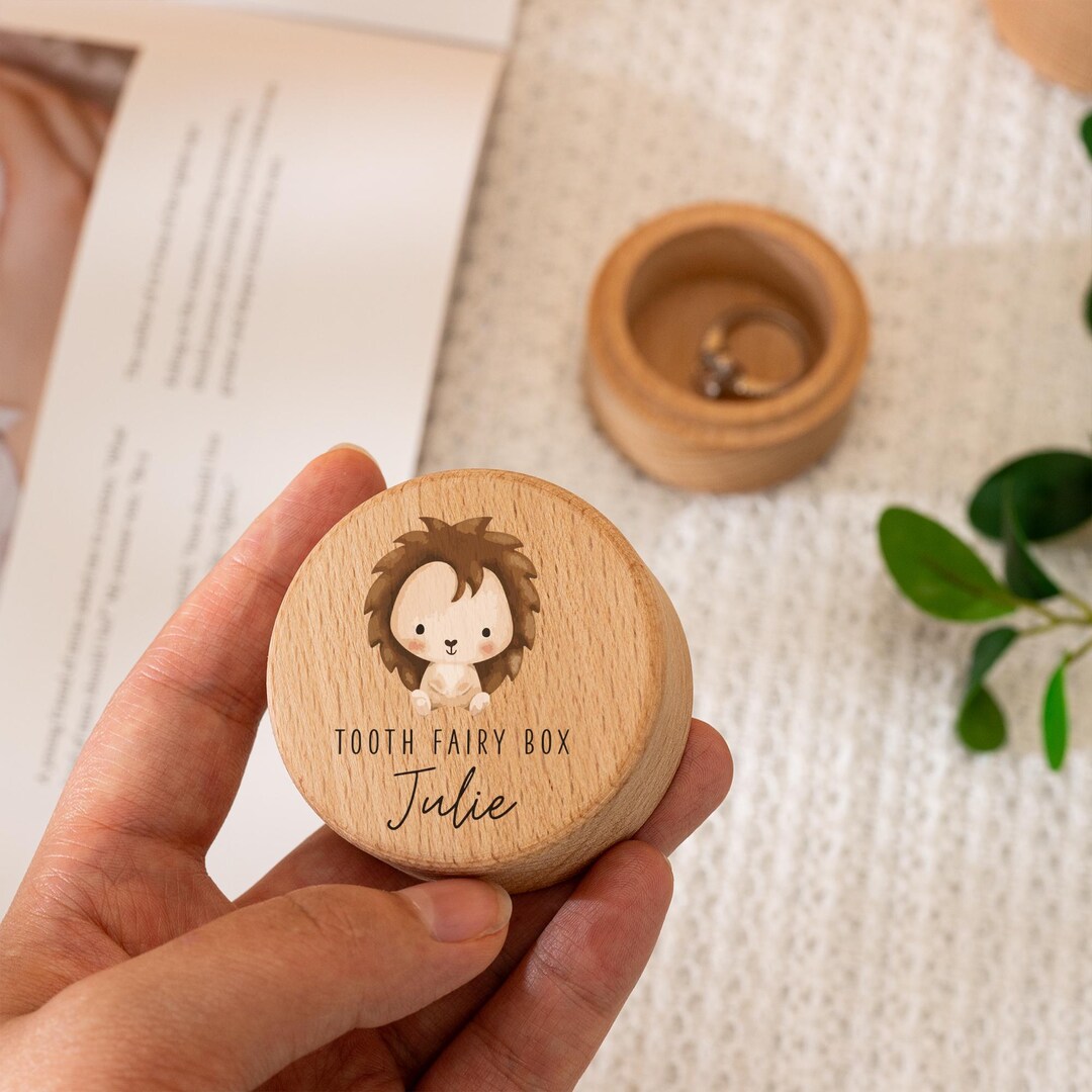 Custom Tooth Fairy Box With Animal,personalized Wooden Tooth Fairy Box ...