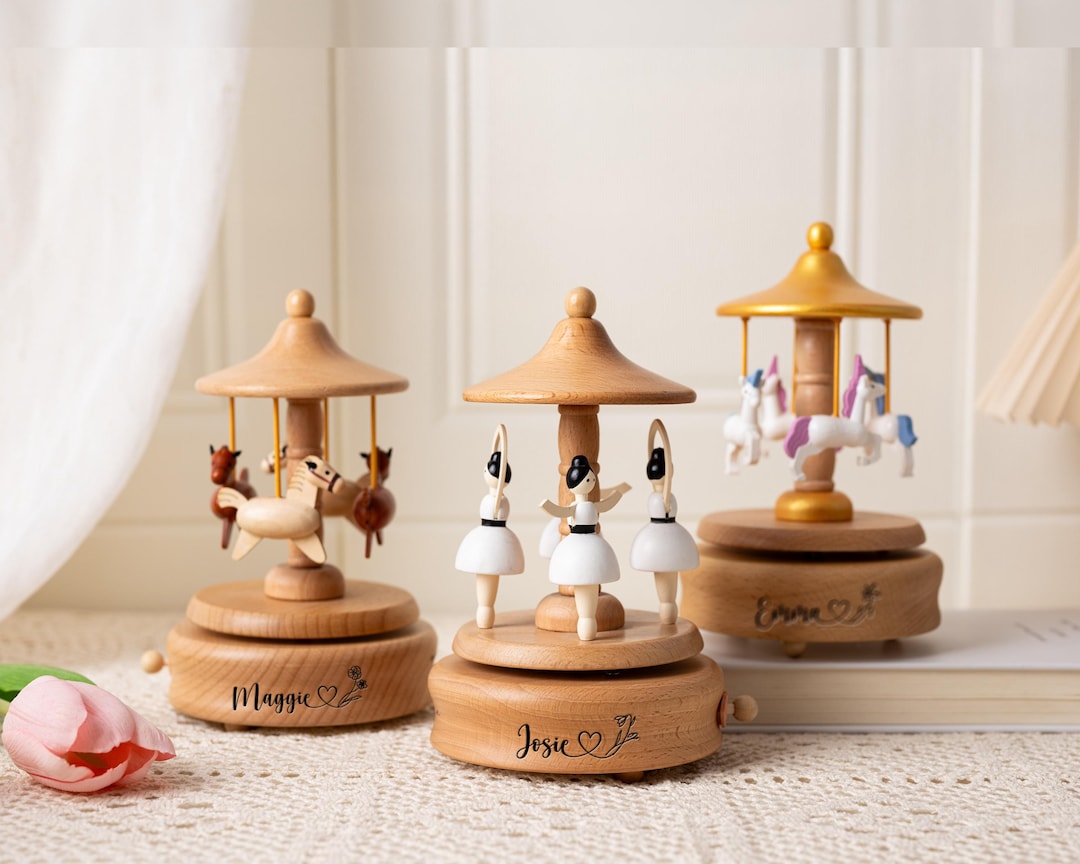 Personalized Wooden Music Box，engraved Name Music Box for Kids，wooden ...