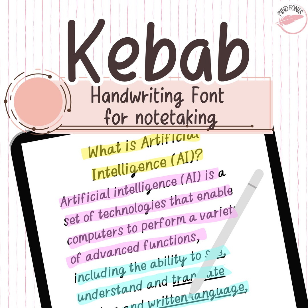 Notetaking Font, Neat Handwriting Font, Handwritten Font, Font for ...