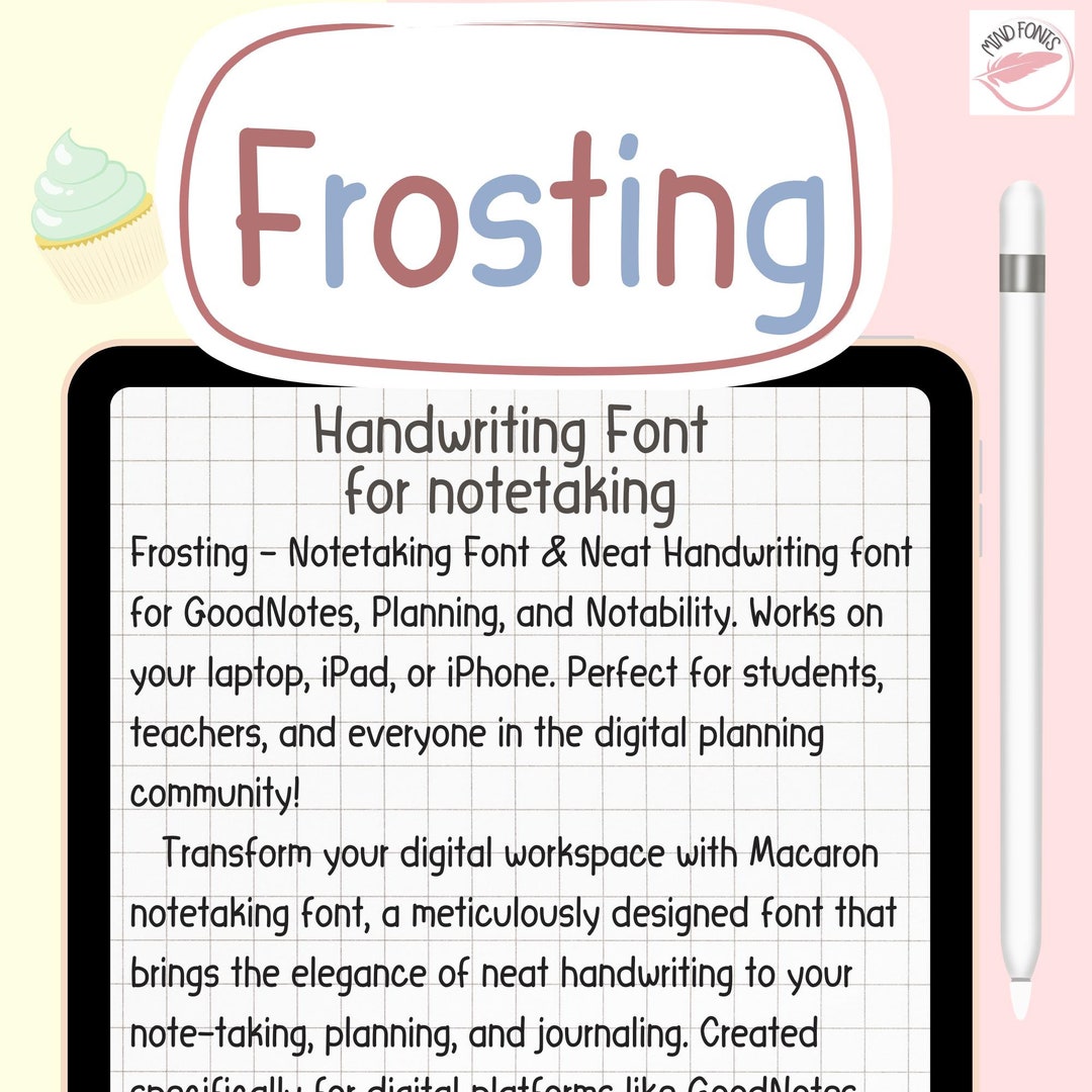 Notetaking Font, Neat Handwriting Font, Handwritten Font, Font for ...
