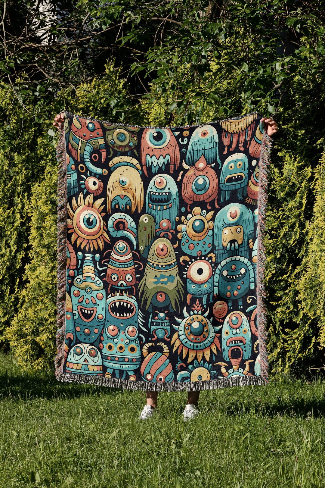Monster Blanket, Cute Monsters, Monster Party Gift, Monster Decoration ...