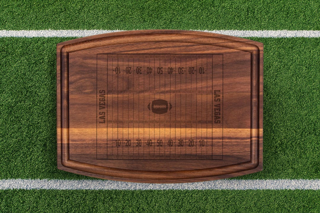 Las Vegas Football Cutting Board: Walnut Wood Raider Fan BBQ Gift - Etsy