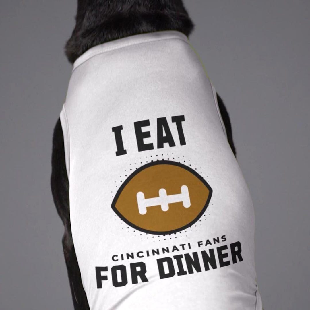 Football Fan Dog Shirt, Pittsburgh, Cleveland, Baltimore, Cotton Pet ...