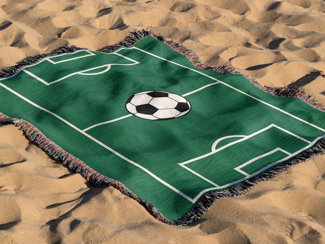 Soccer Field Woven Blanket: 100% Cotton, USA Made - Etsy