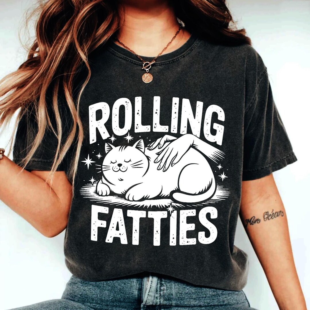 Rolling Fatties Cat PNG, Funny Cat Graphic Png, Cat Lovers Gift ...