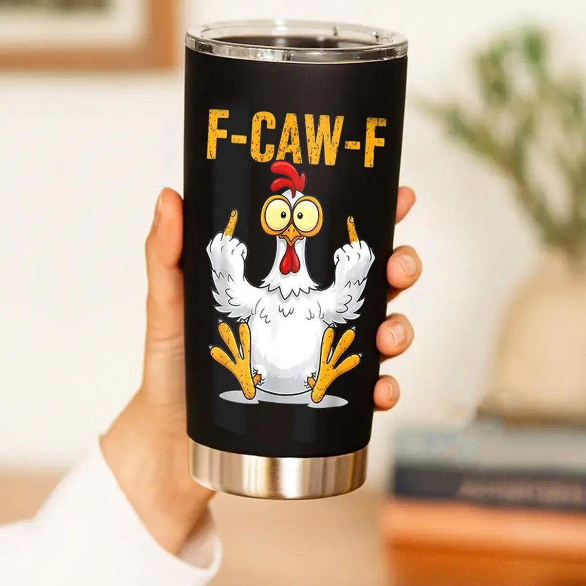 F-caw-f Rooster Coffee Cup, Silly Farm Animal Mug, Chicken Lover Gift ...