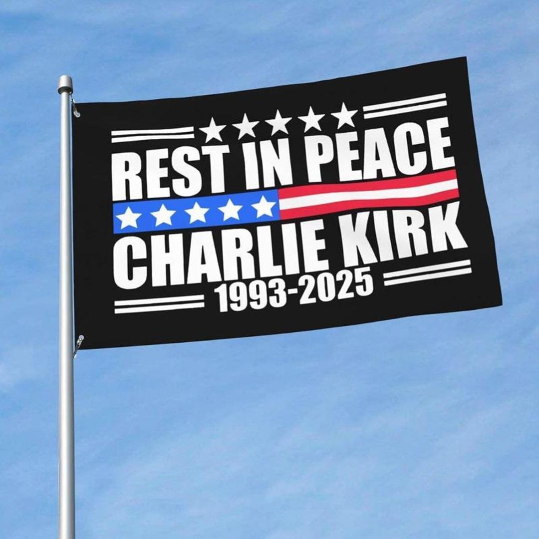 Bandera de la Casa de Charlie Kirk por la Libertad, Bandera de ...