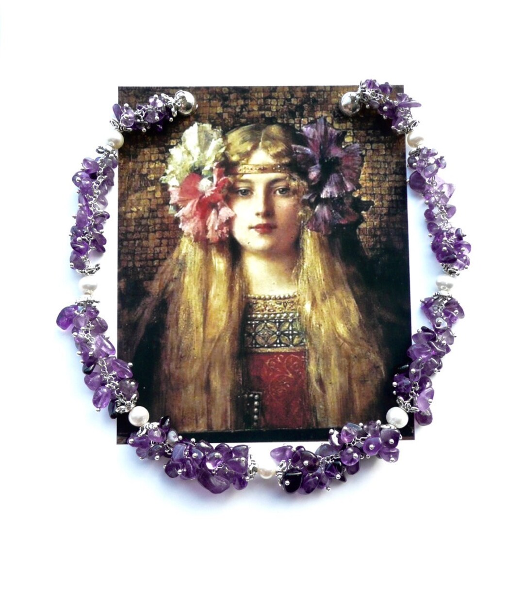 ELLEN Choker, Purple Choker, Purple Bridal Statement, Modern Choker ...