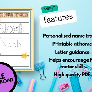 Personalized Name Trace Worksheet - Learn to Write Your Name - DIGITAL ...