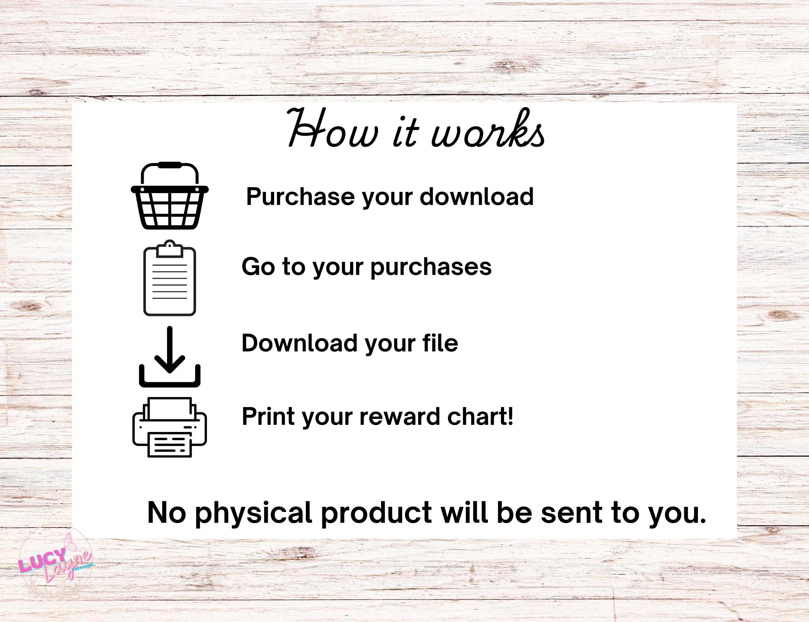 Printable Dance Reward Chart, REWARD Sticker Chart, Potty Training ...