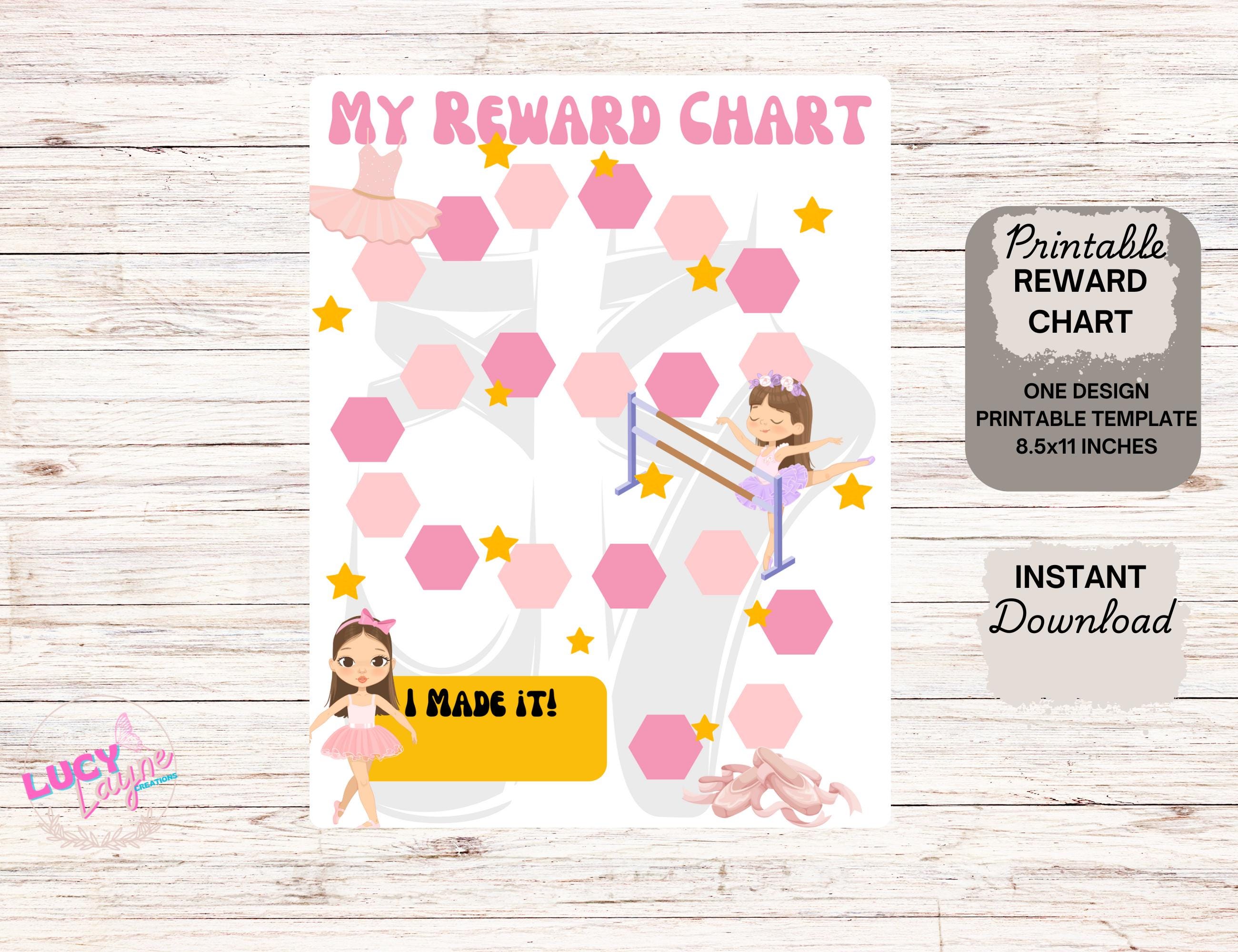Printable Dance Reward Chart, REWARD Sticker Chart, Potty Training ...
